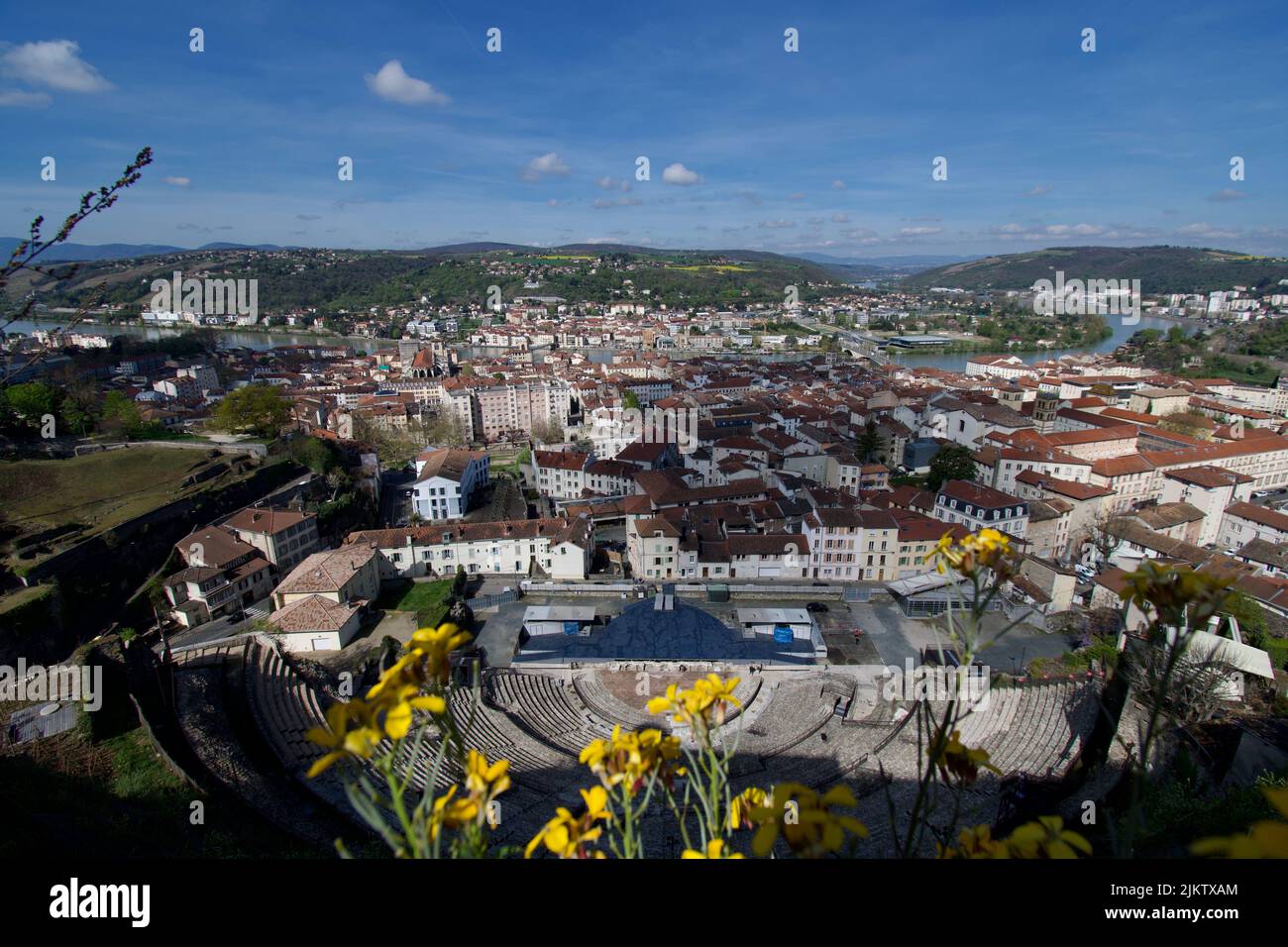 Picture of the Vienne Roman Theatre in the foreground and the city of ...