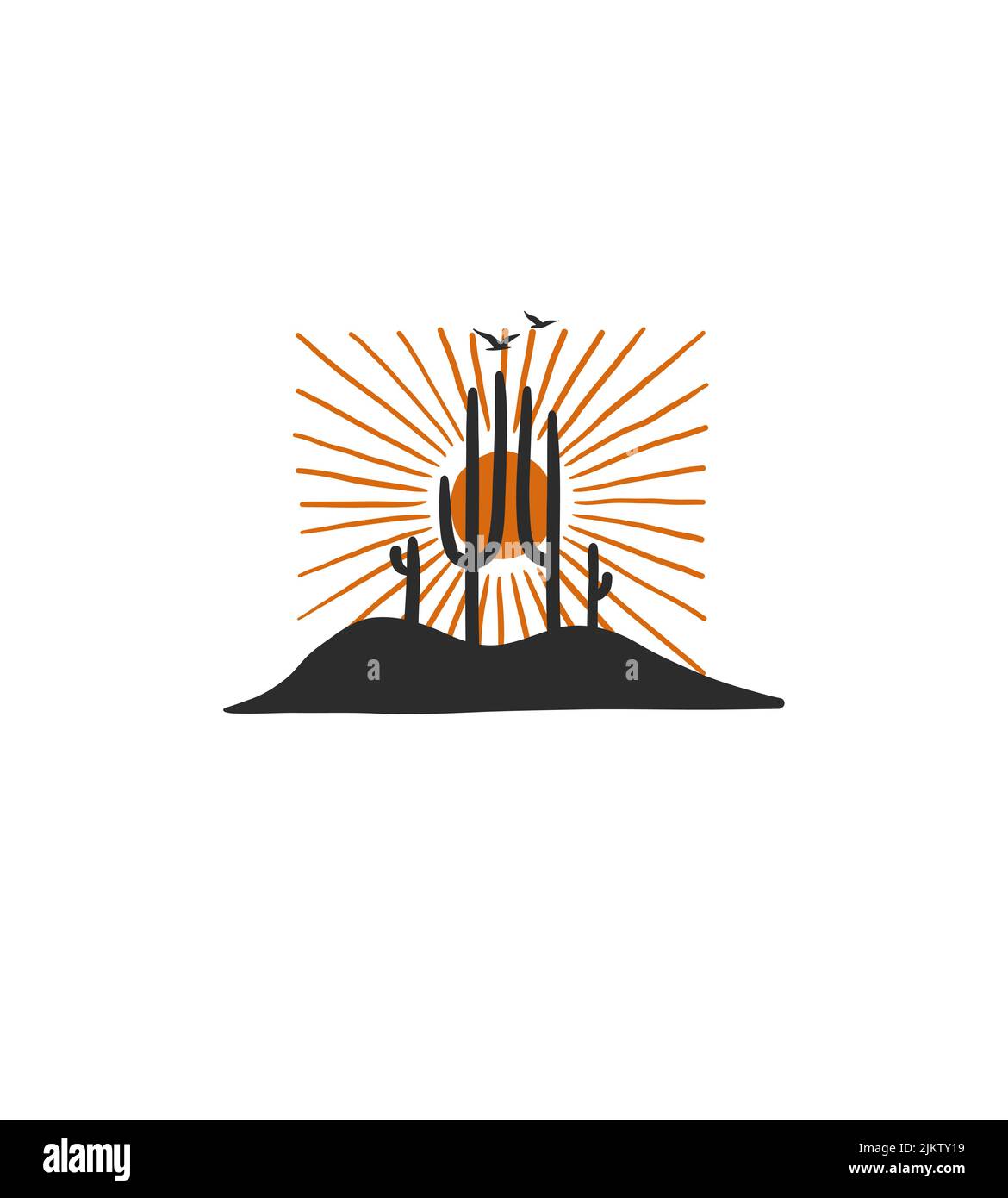 Western Sunset Clipart Image