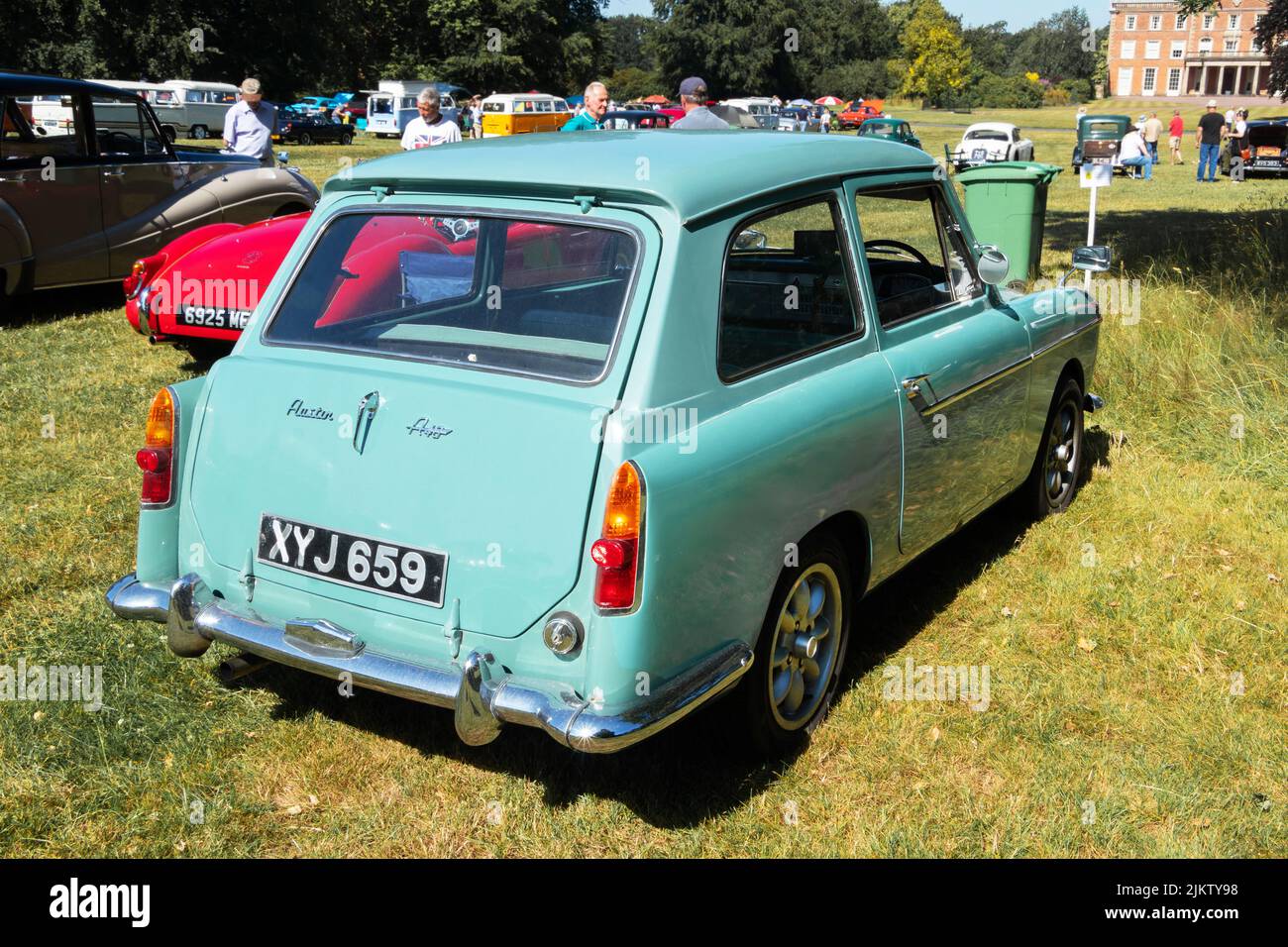 light blue Vintage 1960s classic Austin A40 Farina car Stock Photo - Alamy
