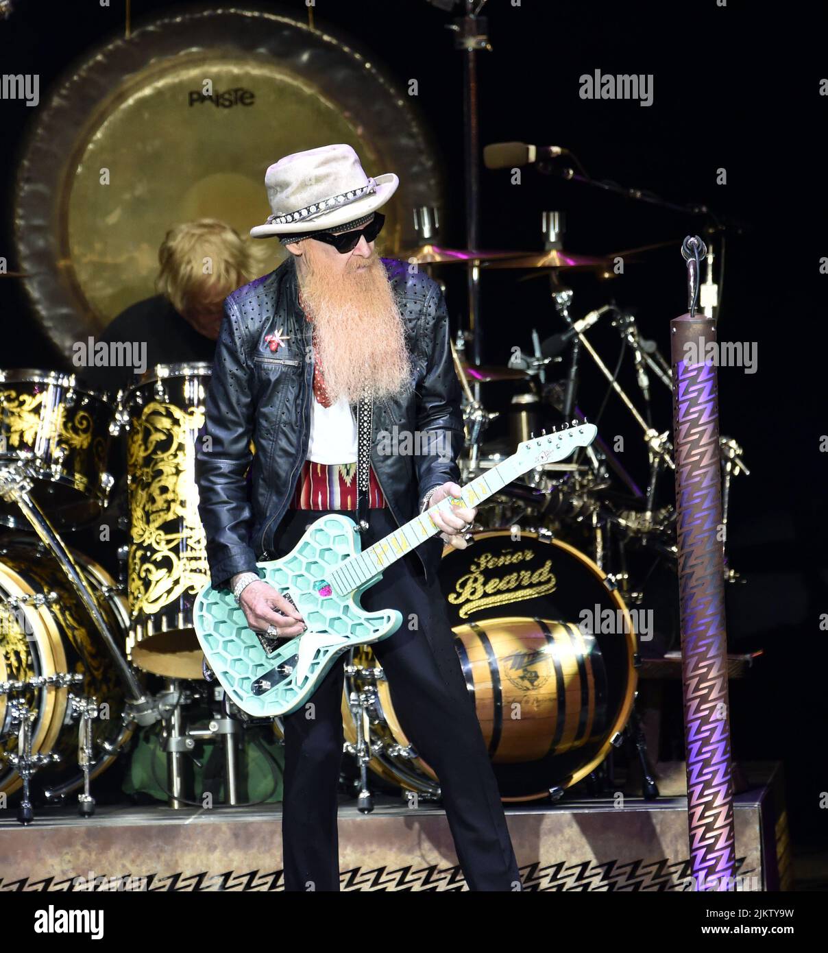 August 2, 2022, Portsmouth, Virginia, USA: ZZ Top member BILLY GIBBONS ...