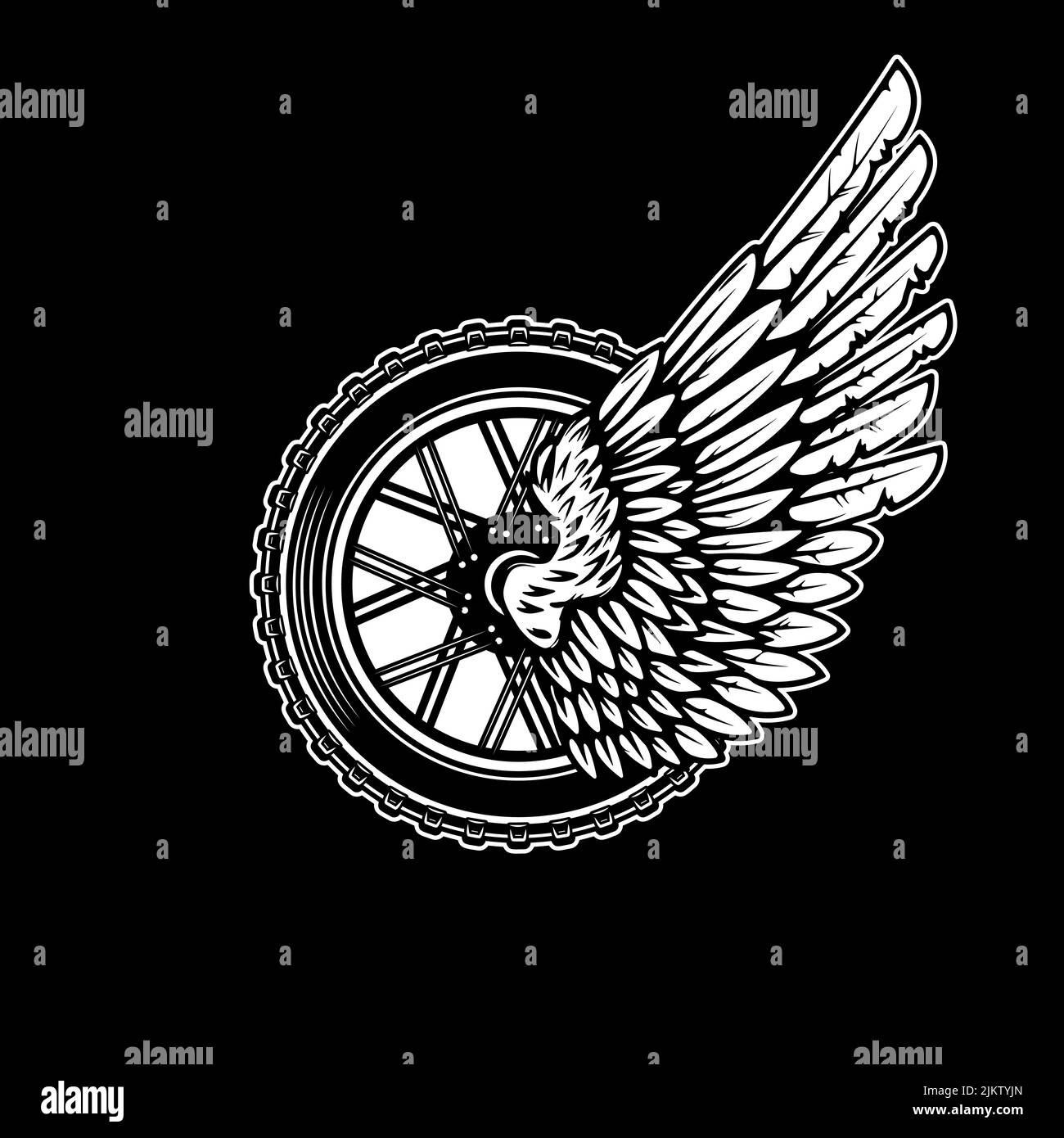 Winged wheel logo Black and White Stock Photos & Images - Alamy