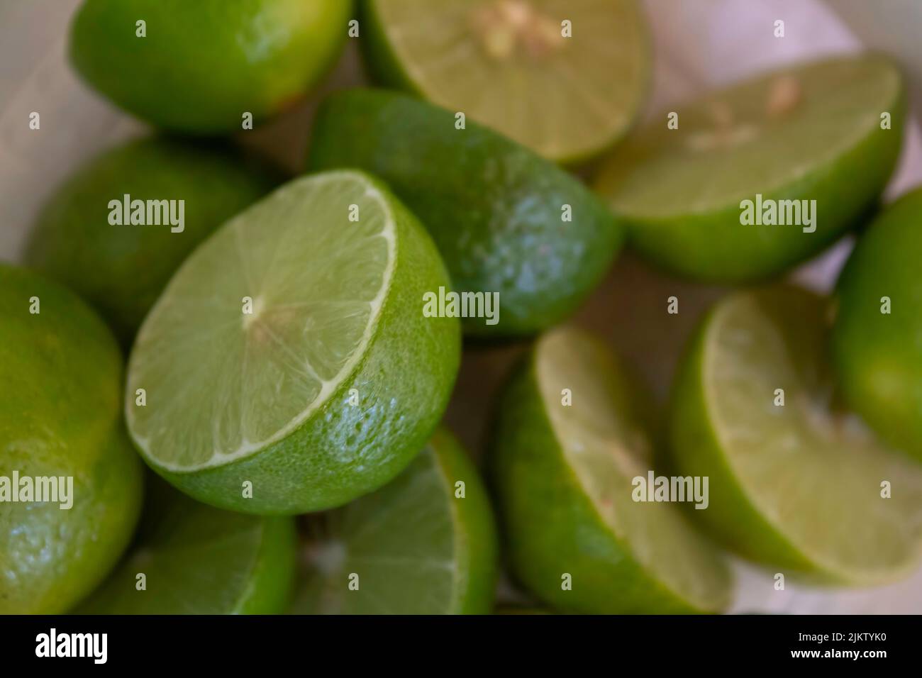 Vitamin lemon slices lime fruit Stock Photo - Alamy