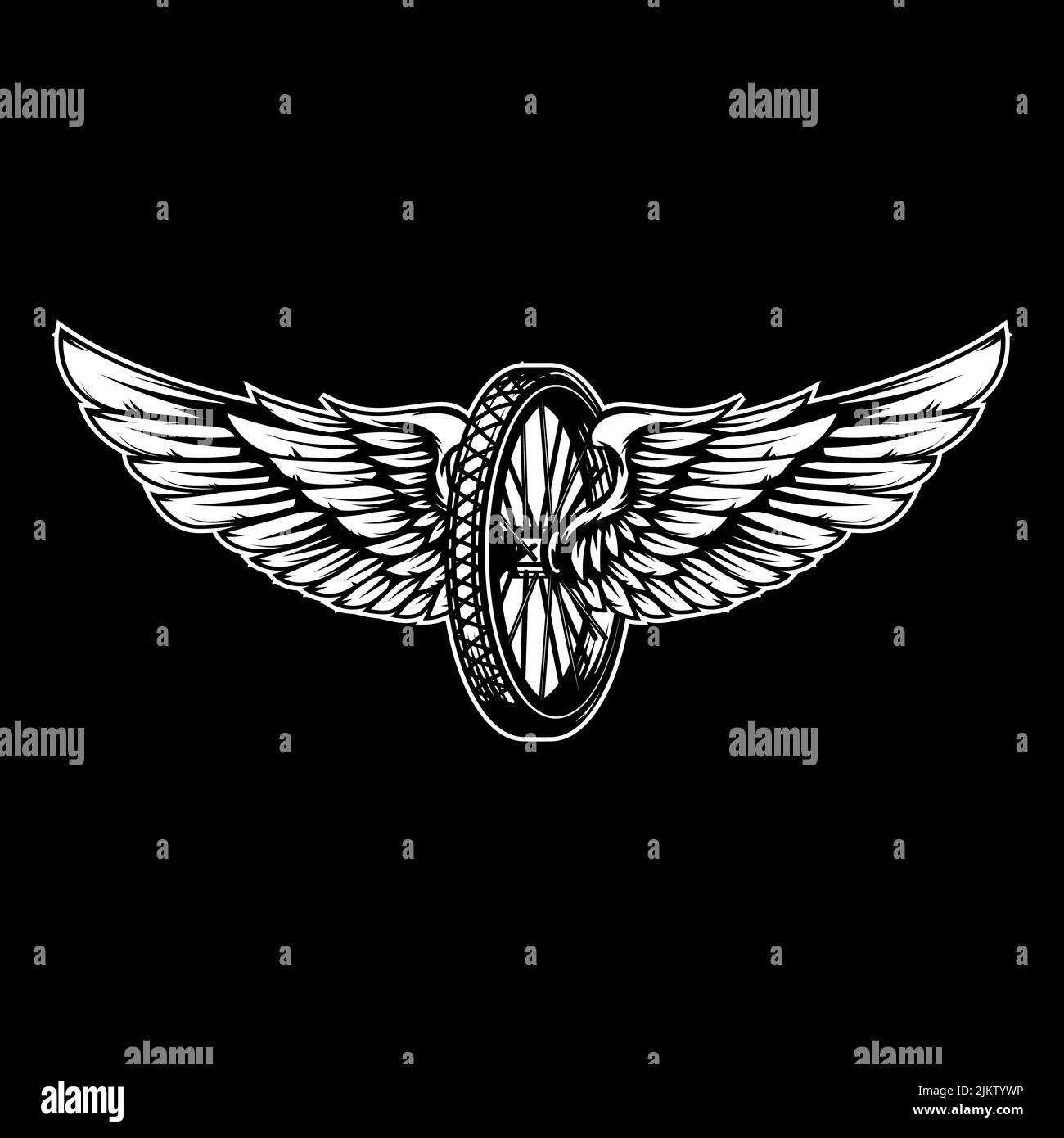 Winged wheel logo Black and White Stock Photos & Images - Alamy