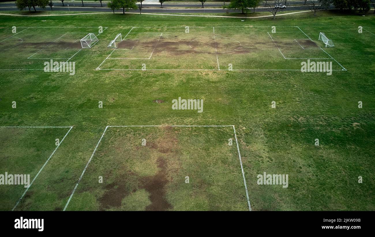 Aerial view of football field hi-res stock photography and images - Alamy