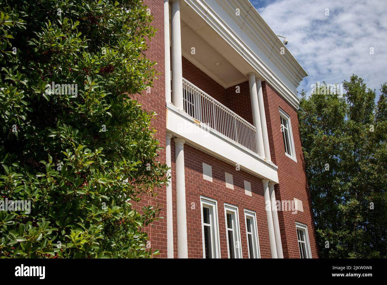 Columbia County, Ga USA - 08 20 21: Columbia County Courthouse angled ...