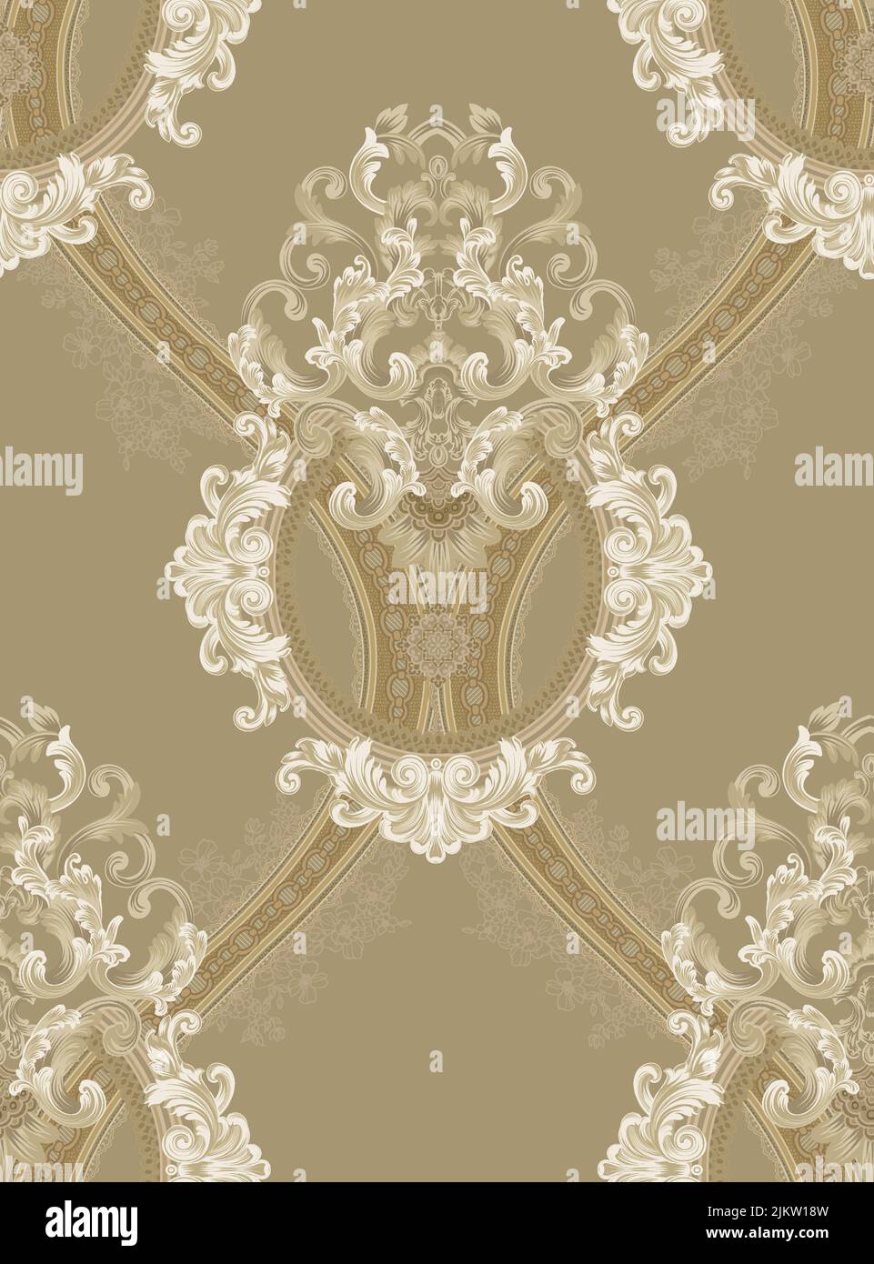 An illustration of an ornate seamless pattern for square stitch Stock ...