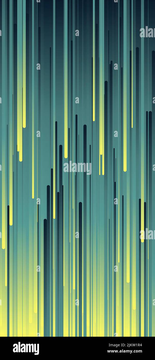 A vertical abstract background with glitch effect in blue and yellow ...