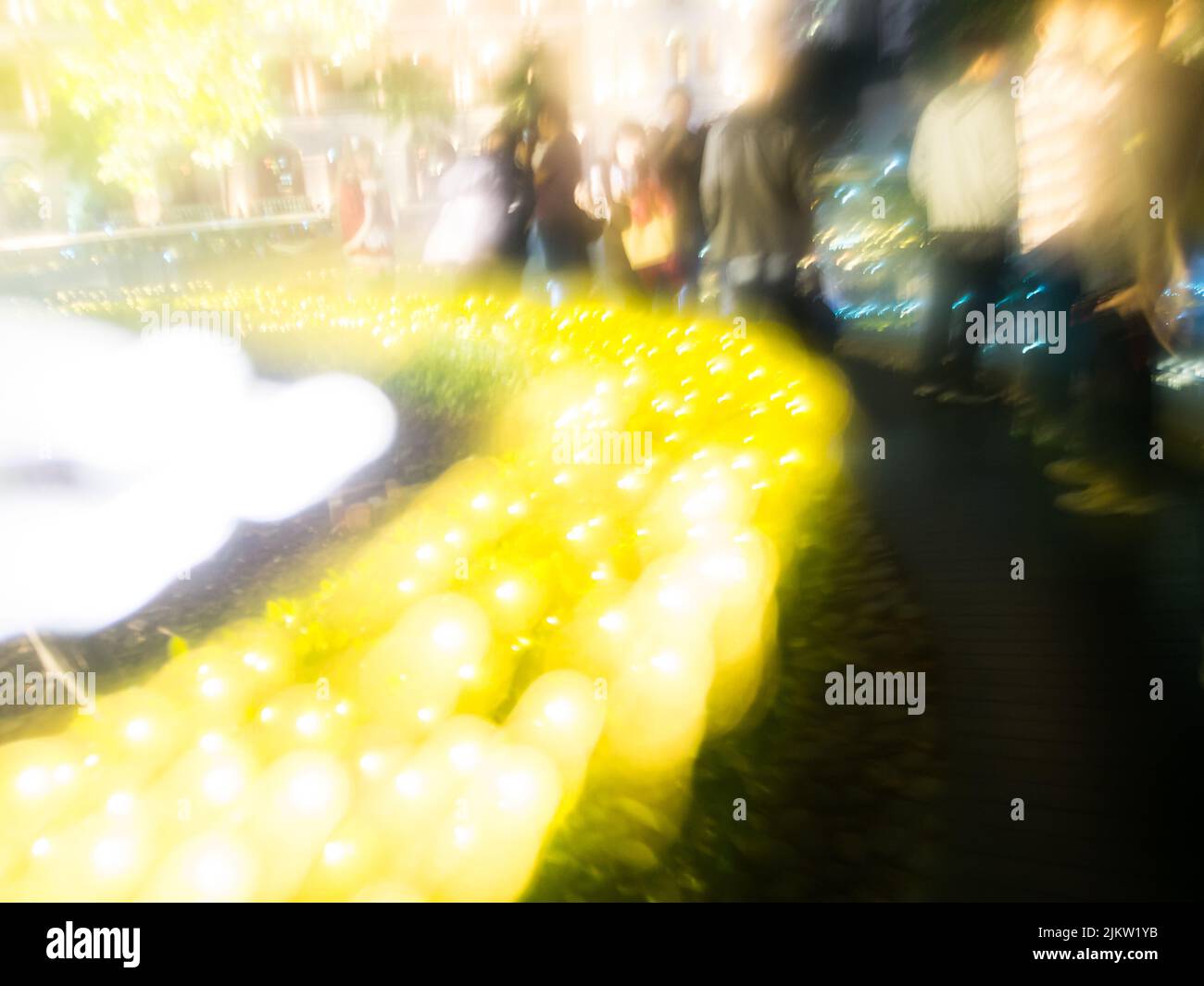An abstract bright background in blurry yellow colors Stock Photo - Alamy