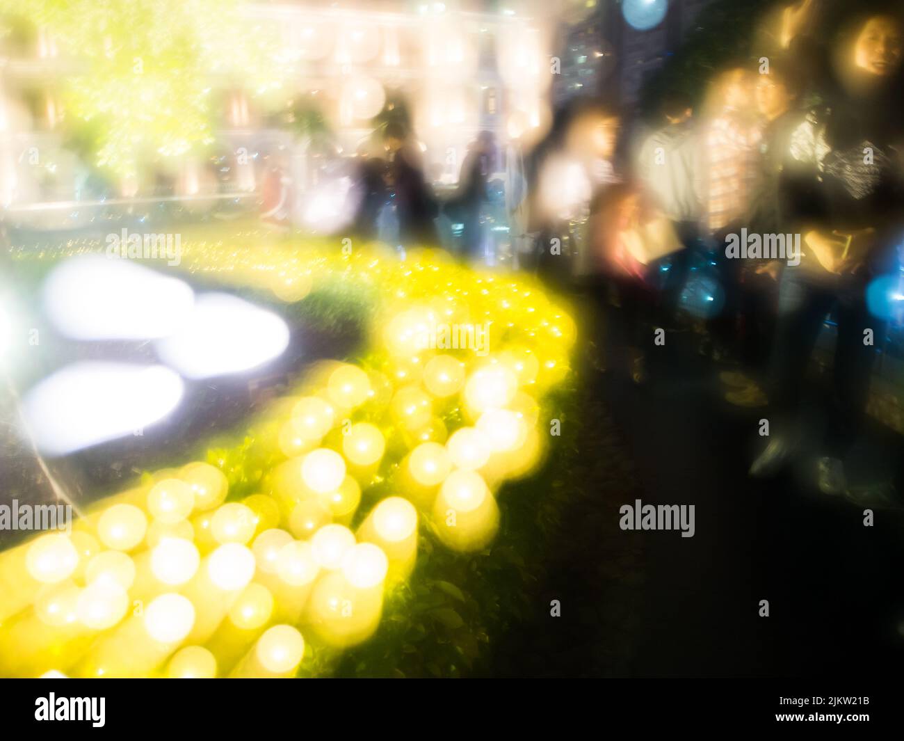 An abstract bright background in blurry yellow colors Stock Photo - Alamy