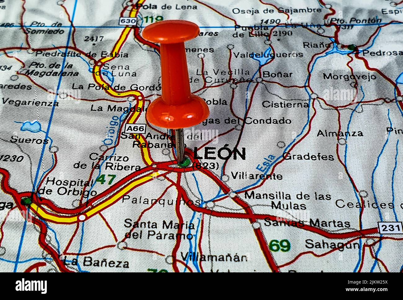 Leon map hi-res stock photography and images - Alamy