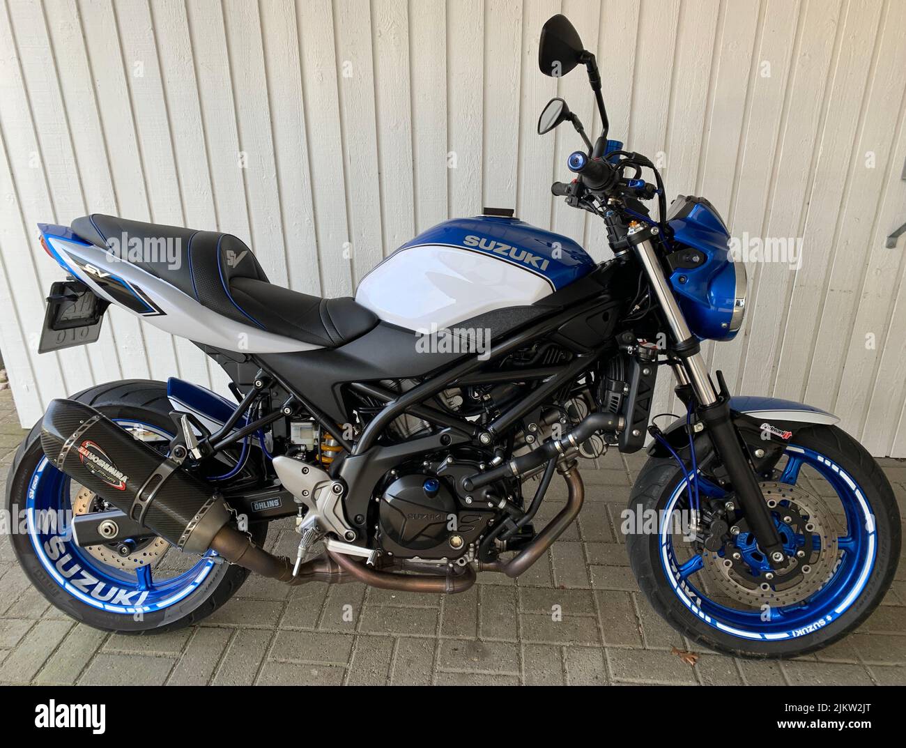 A Suzuki SV 650 ccm ready for the new season Stock Photo - Alamy