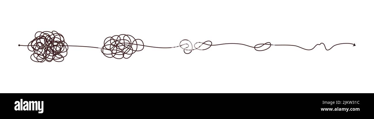 Simple line and complex easy way. Scribble doodle chaos mindset ...