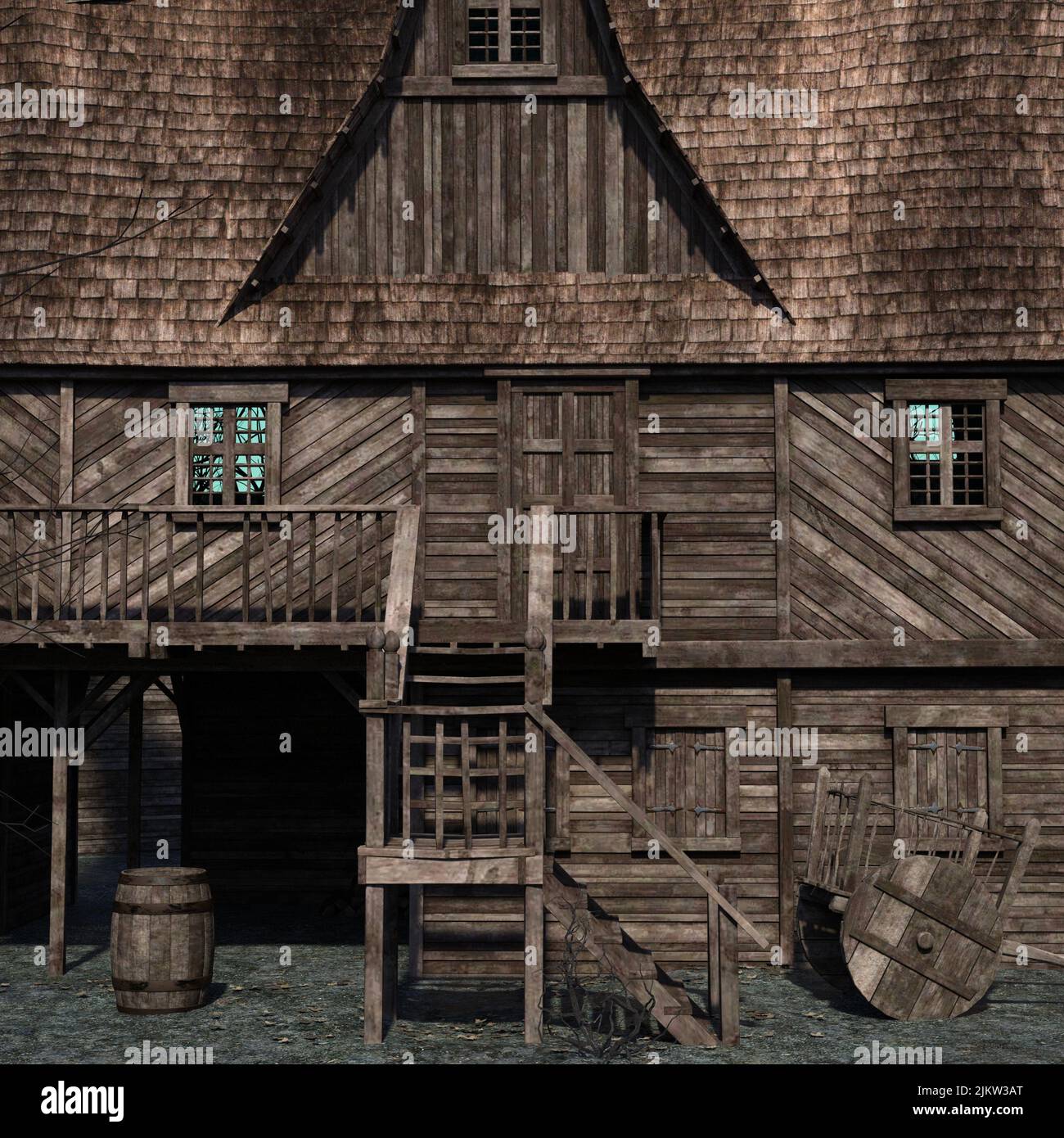 Gothic medieval village Stock Photo - Alamy