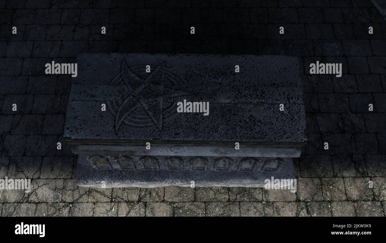 Gothic crypt and tomb in sunlight Stock Photo - Alamy