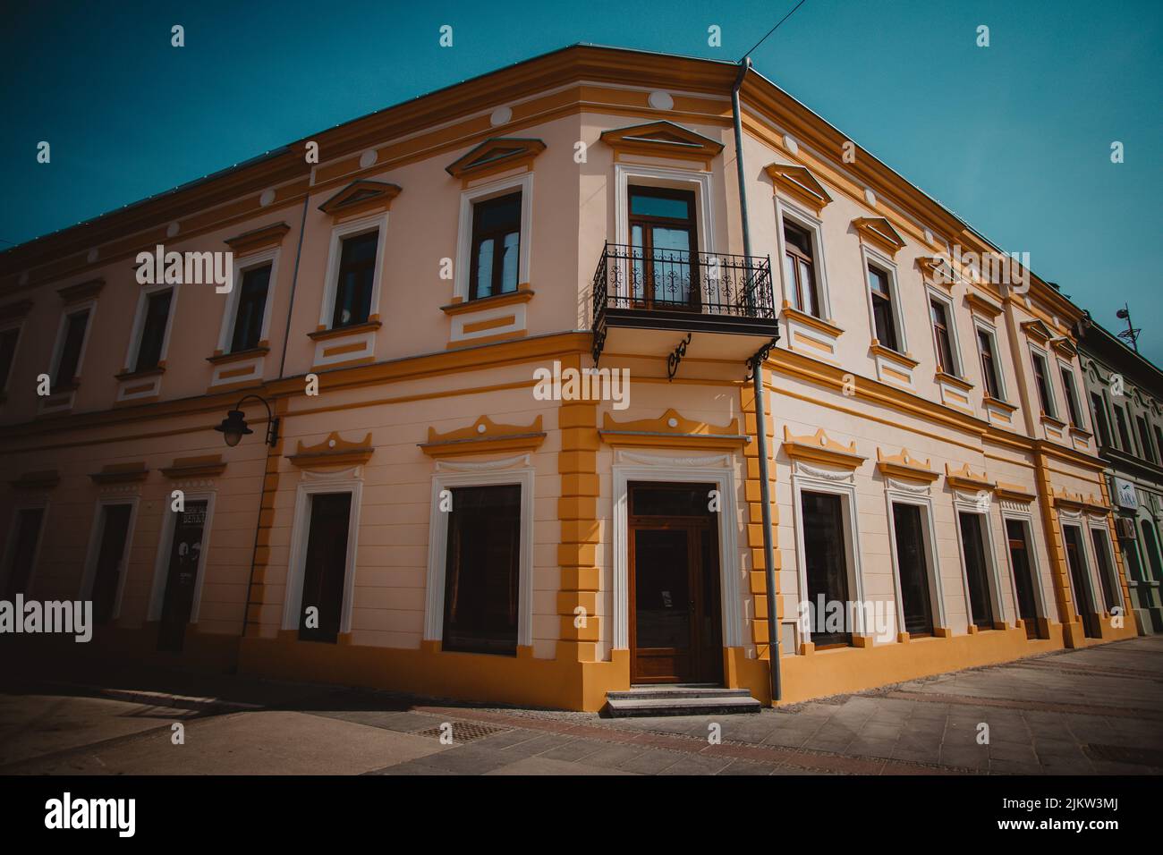 A beautiful exterior design and front view of a classic building under ...
