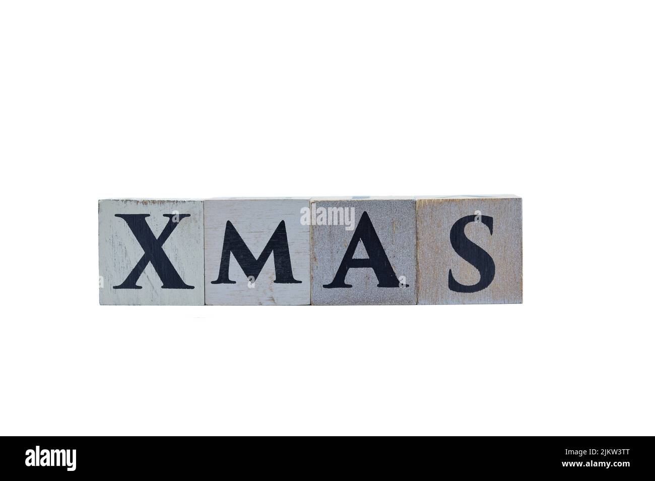 Wooden cubes showing the word xmas on white background, for designs and ...