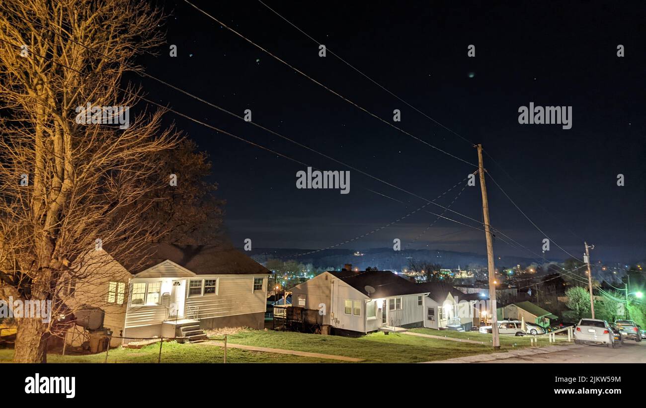 Long Exposure taken at night of Park Street Altavista Virginia Stock ... Long Exposure taken at night of Park Street Altavista Virginia Stock ...