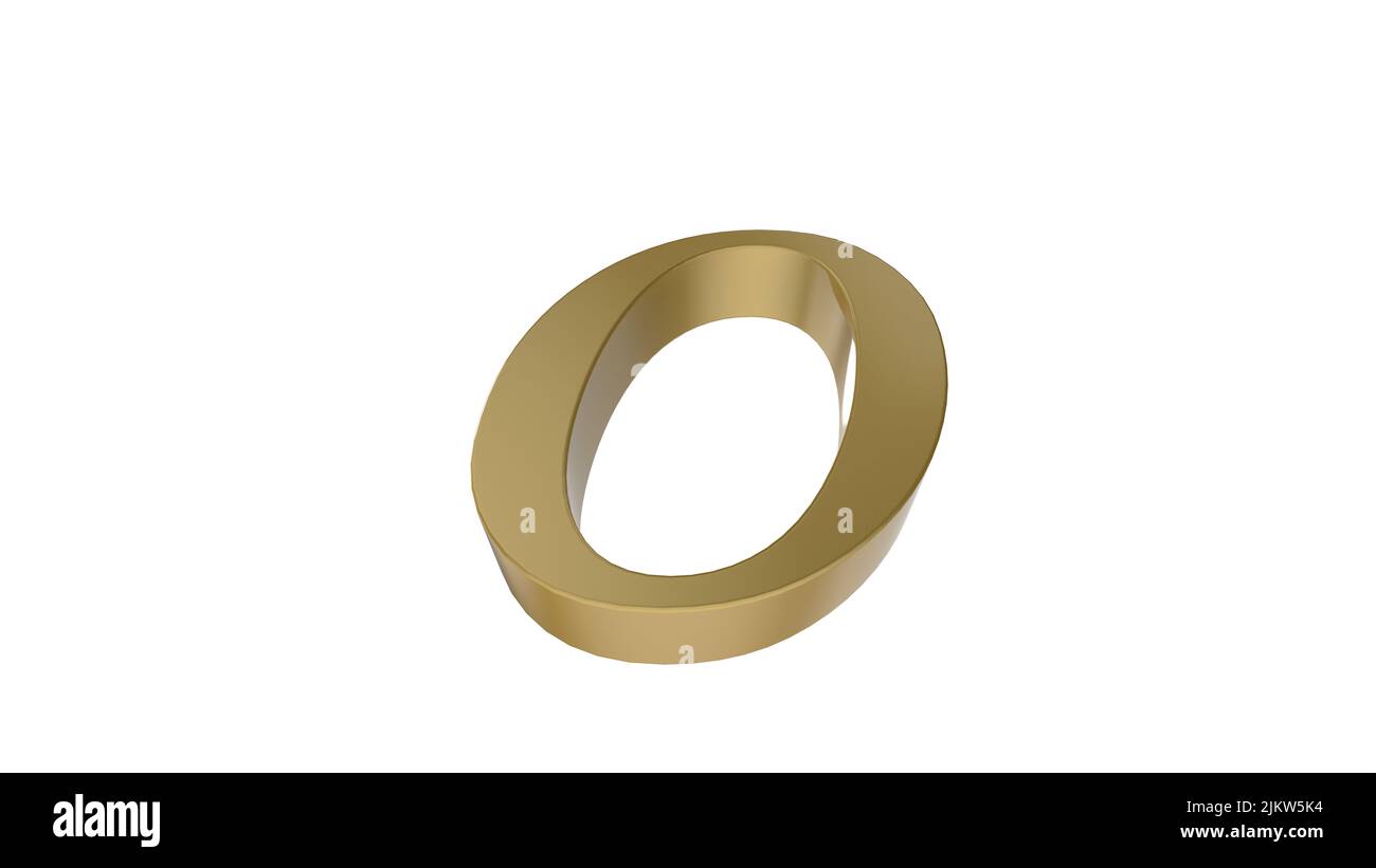 zero gold 0 number 3d illustration render Stock Photo - Alamy