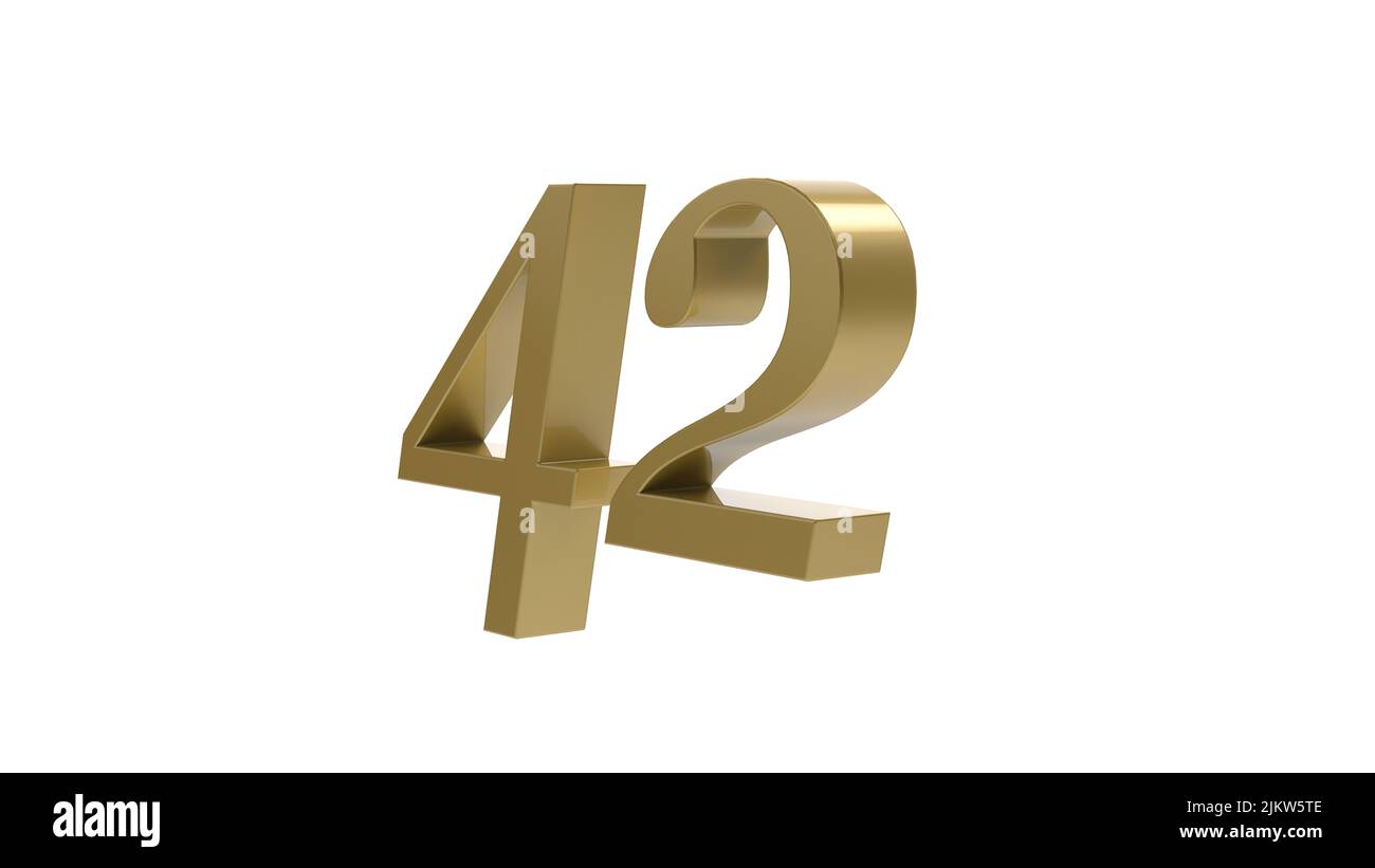 42 number Cut Out Stock Images & Pictures - Alamy
