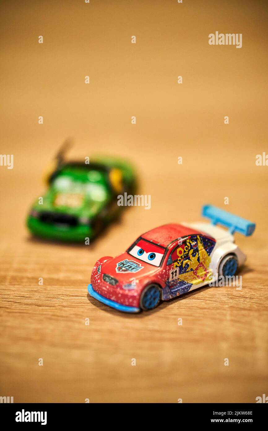 The Ice Racer Mattel brand toy car from the Disney Pixar Cars movie on ...