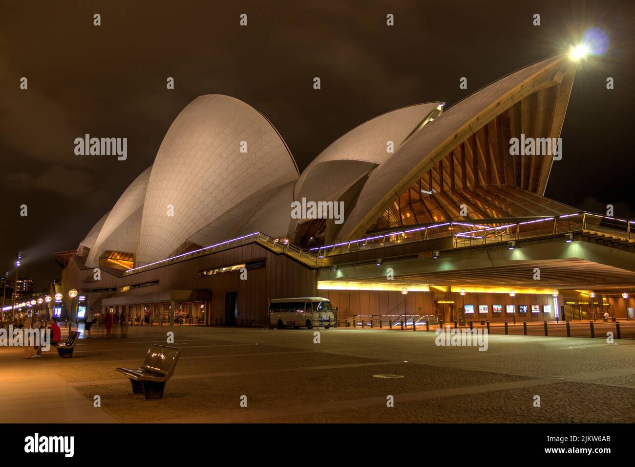 An exterior of Sydney Opera House at night Stock Photo - Alamy