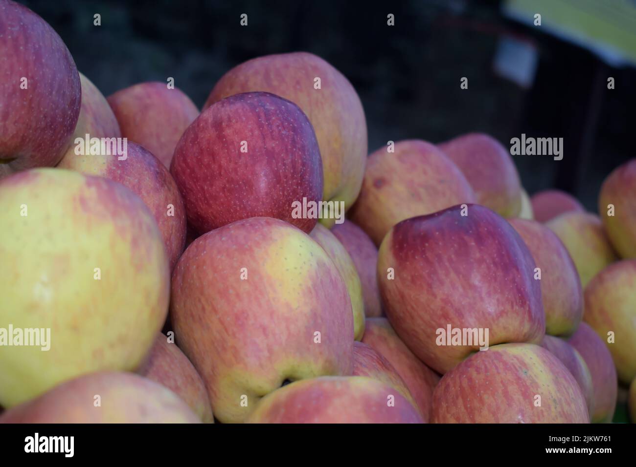 A Red apples background Stock Photo - Alamy