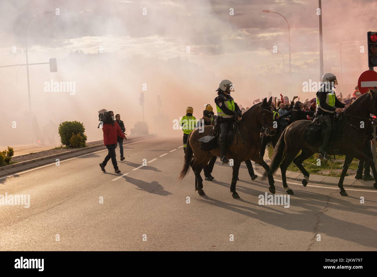 Police at football stadiums hi-res stock photography and images - Alamy
