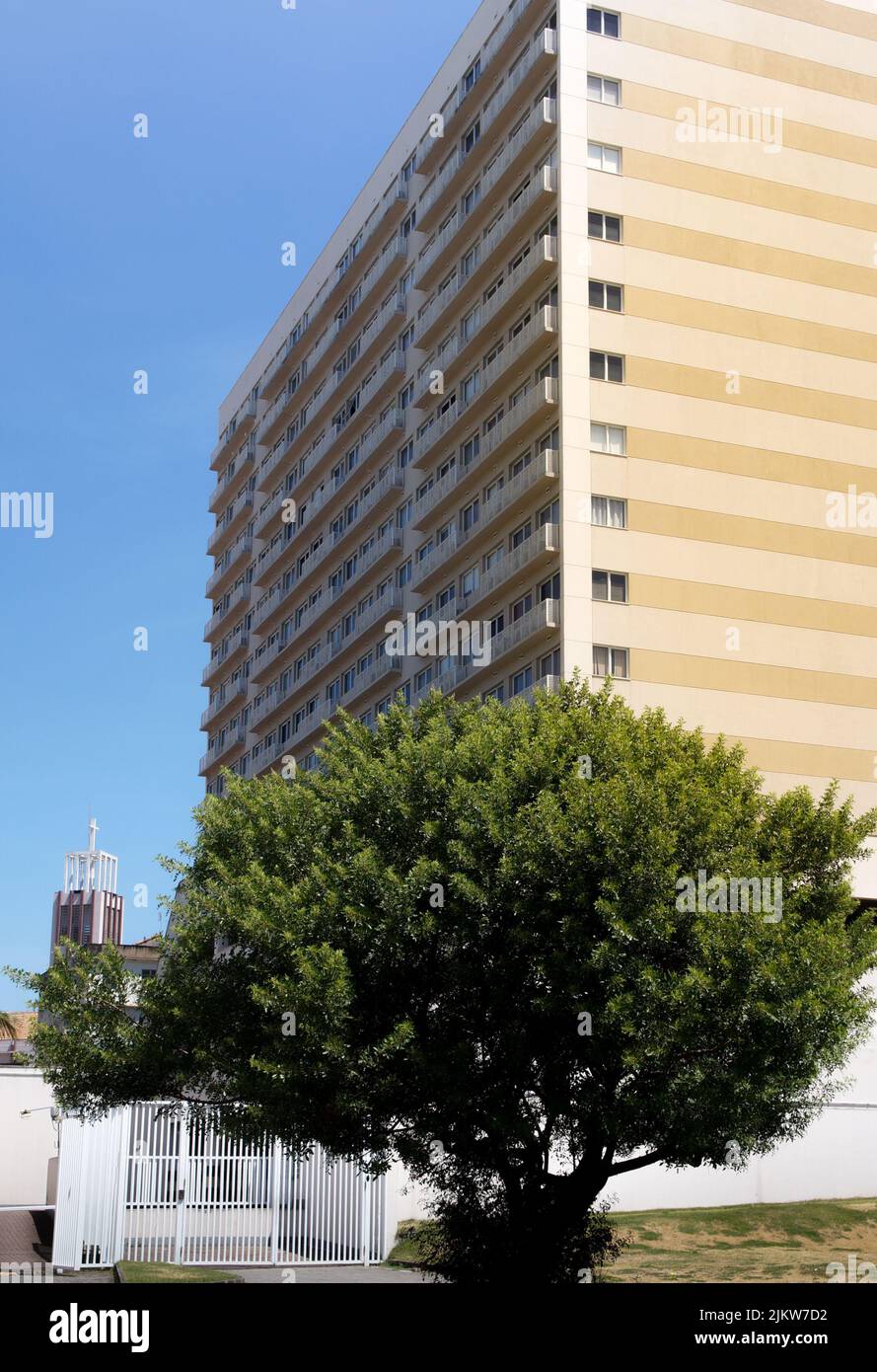 A vertical view of a building facade in Rio de Janeiro, Brazil Stock ...