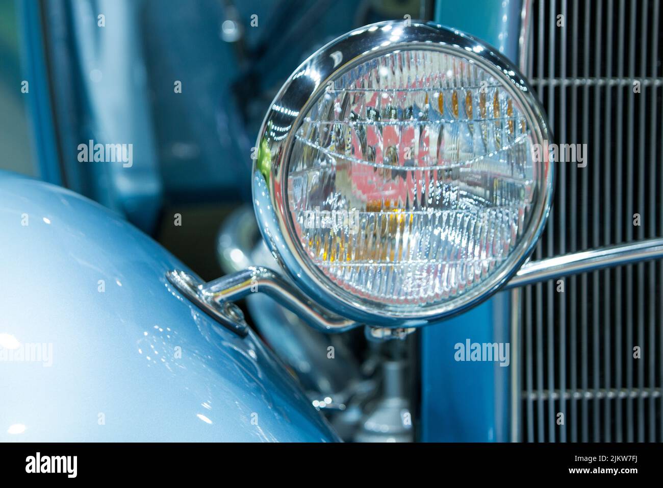 Old fashioned headlight for a automobile show car Stock Photo - Alamy