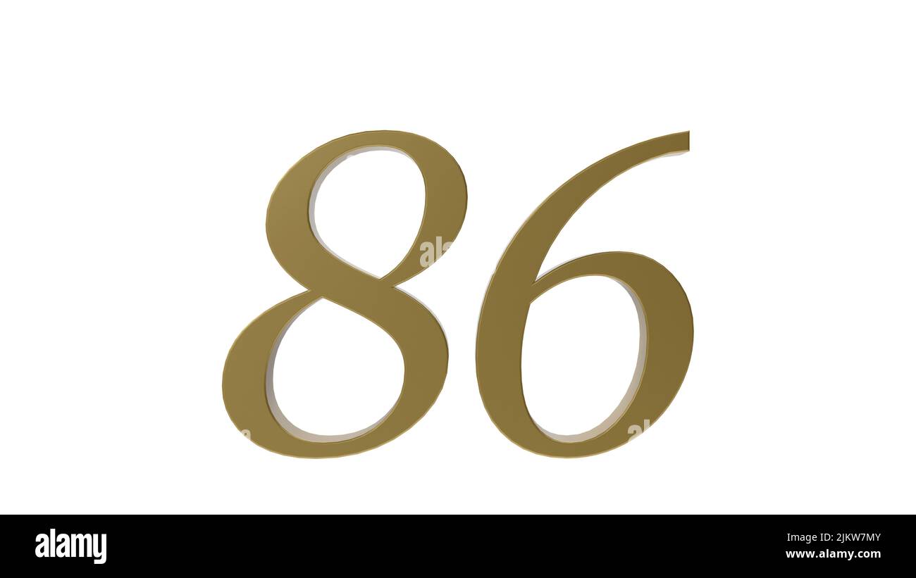 gold number digit metal 3d render illustration Stock Photo - Alamy