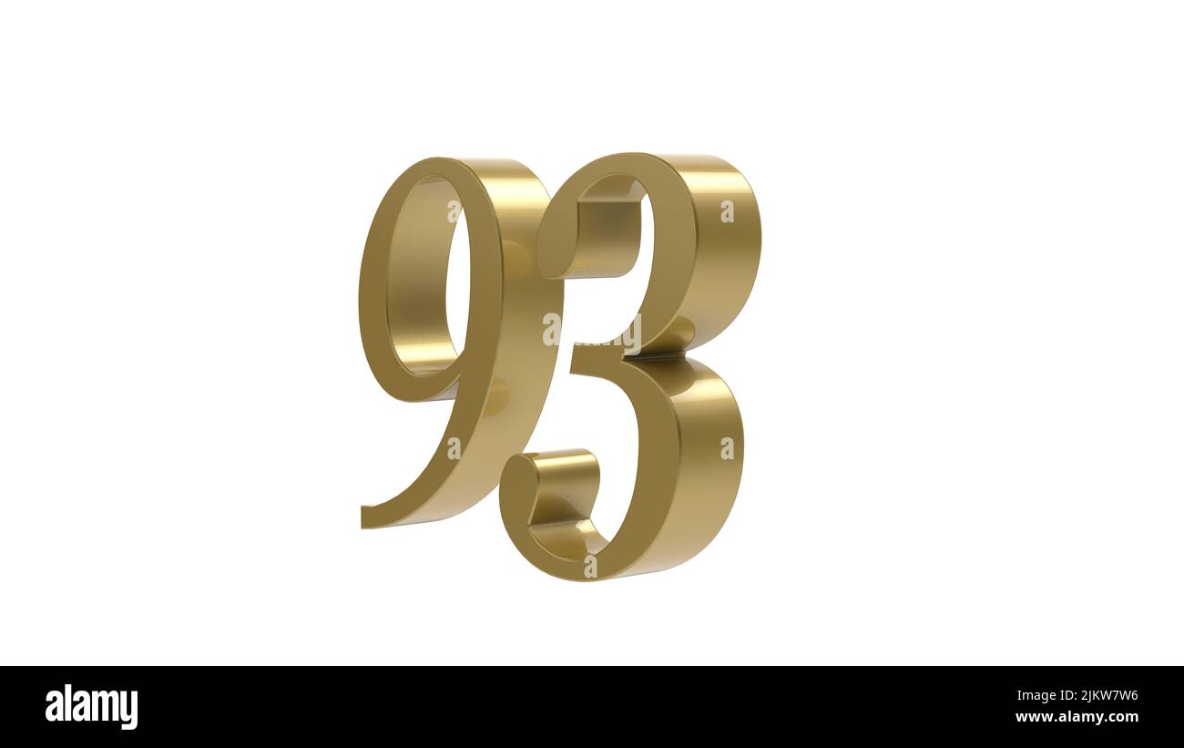 Number 93 gold celebration hi-res stock photography and images - Alamy