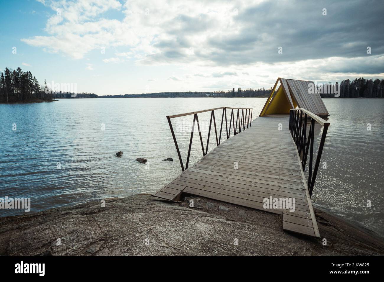Beautiful bath house during spring time Stock Photo - Alamy