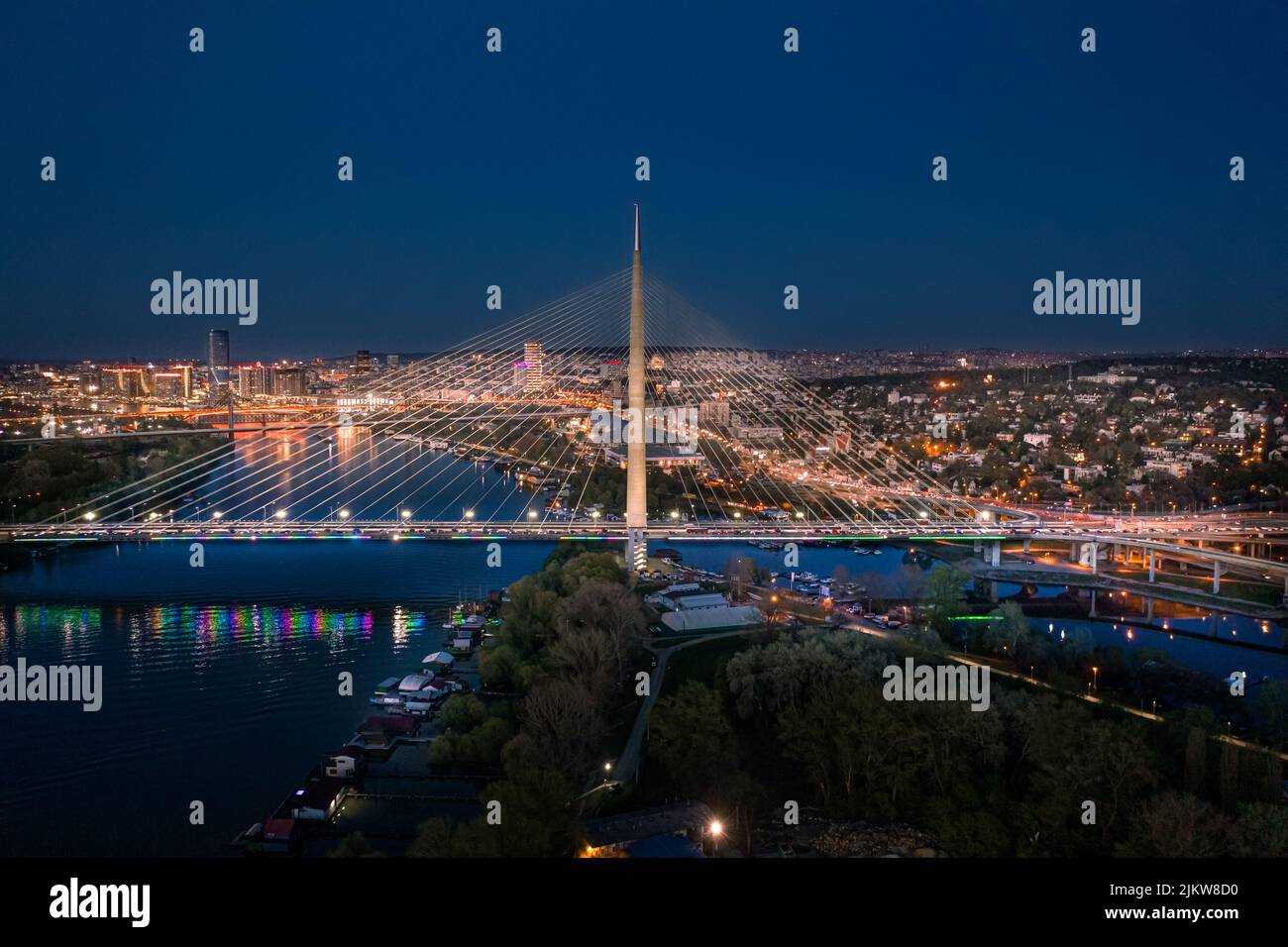 Belgrade by night hi-res stock photography and images - Alamy