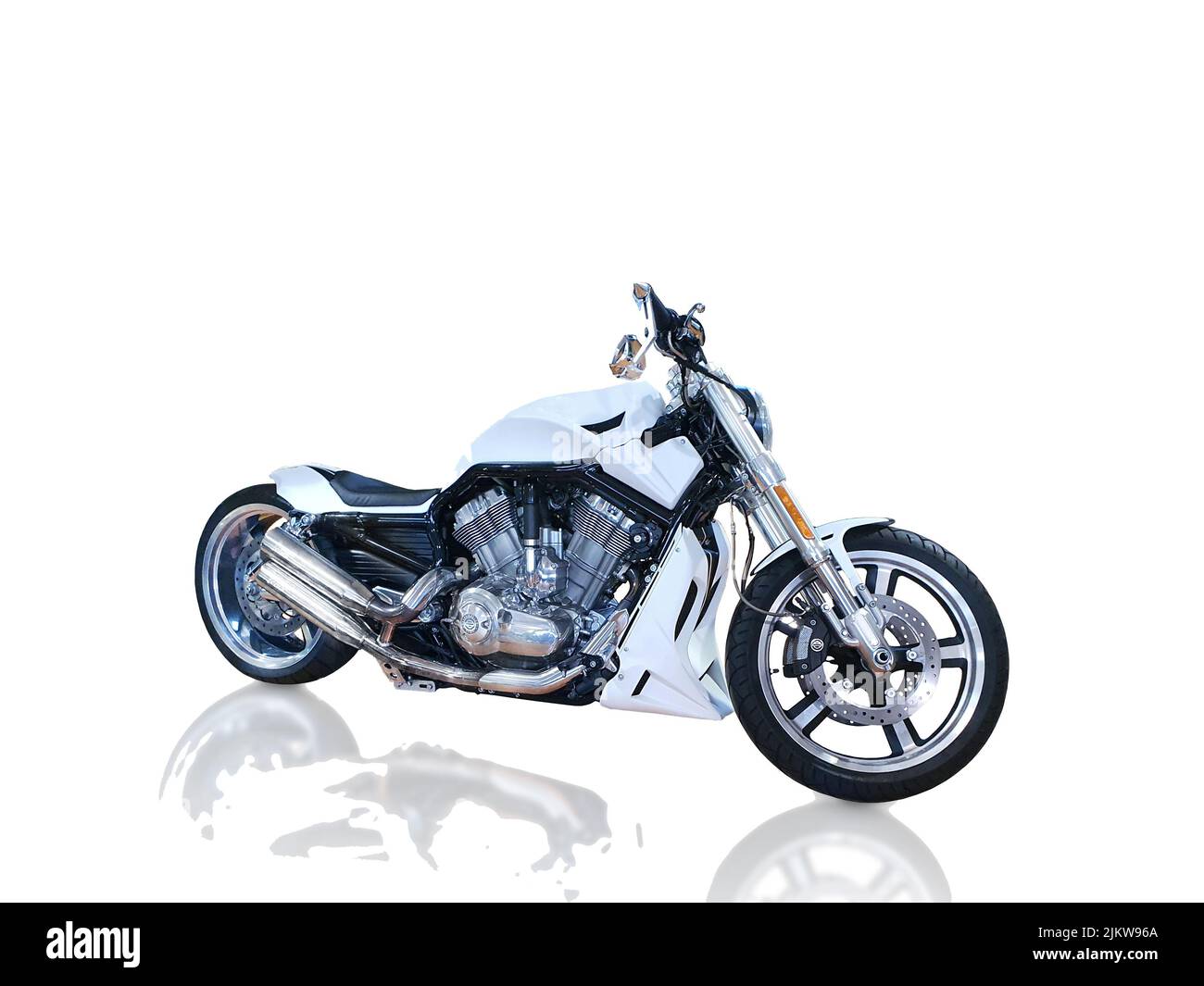 A motorcycle isolated on a white background Stock Photo - Alamy