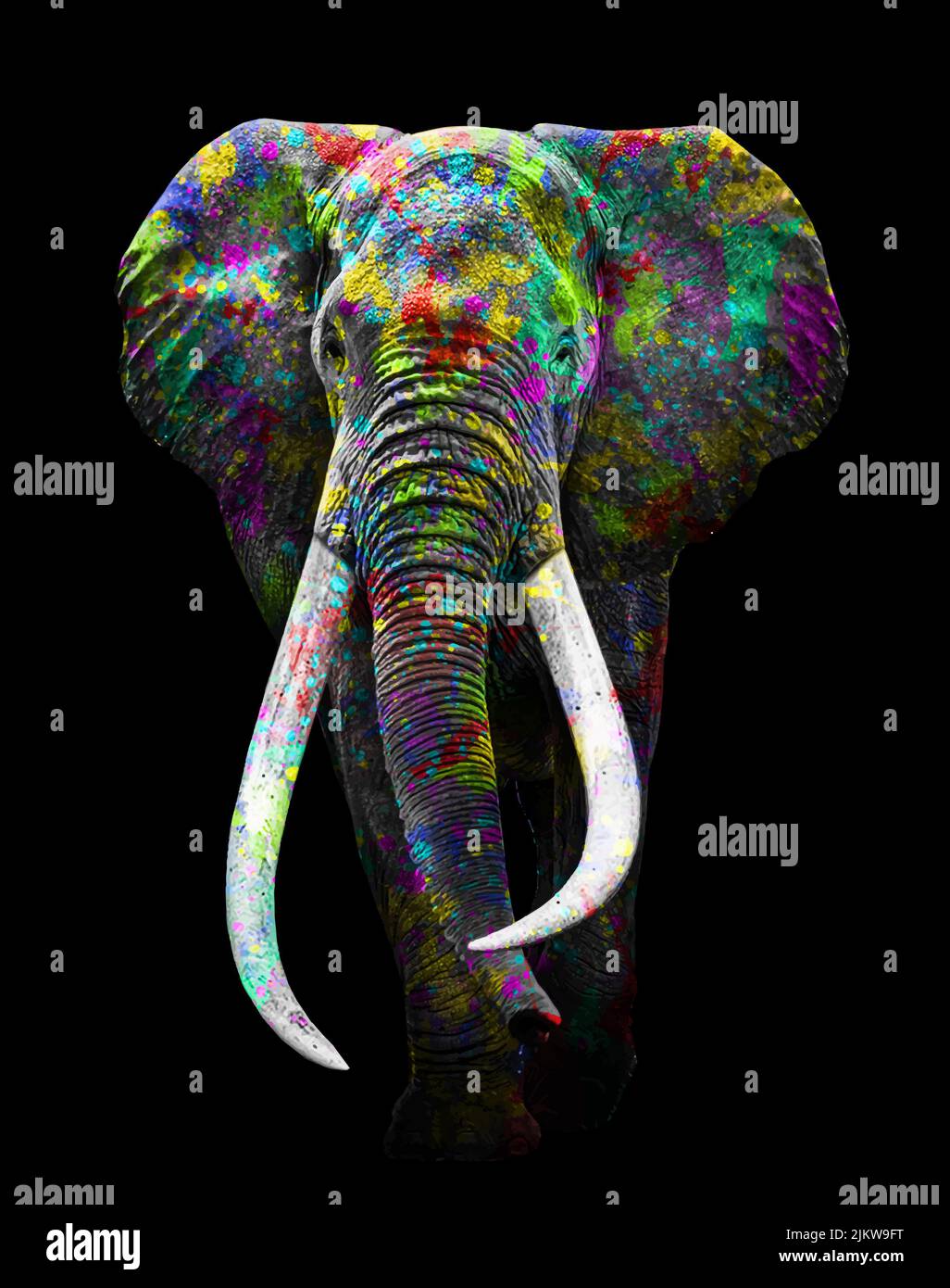 Colorful Elephants Wallpaper