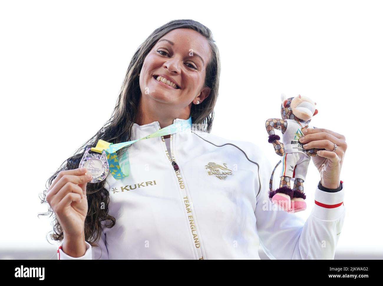 England’s Jade Lally with her Silver Medal after the Women’s Discus ...