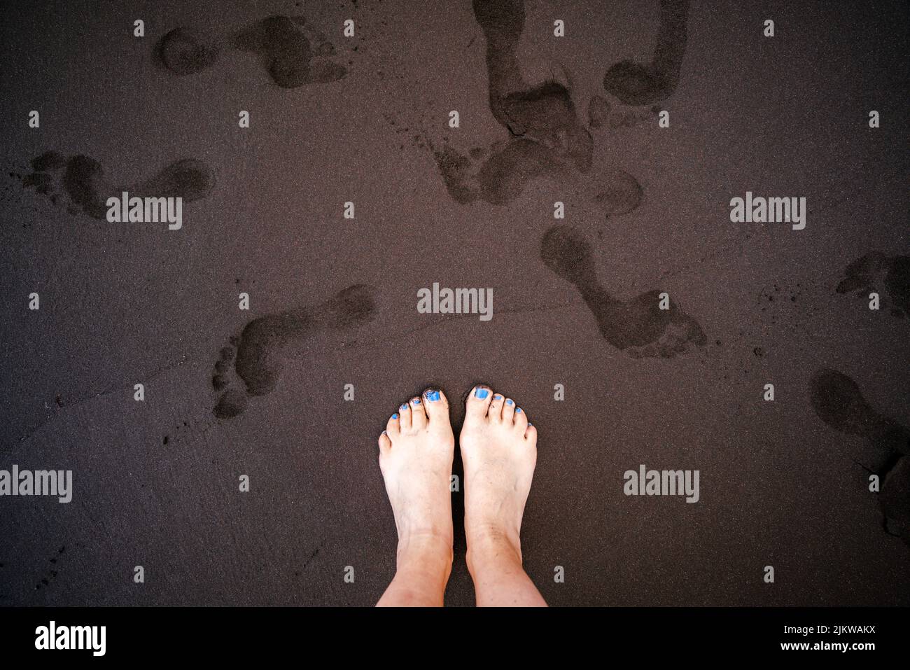 Female footprint hi-res stock photography and images - Alamy