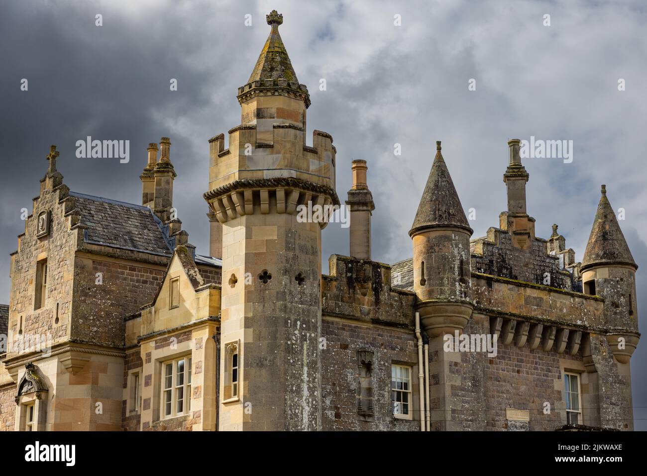 Abbotsford the home of Sir Walter Scott on the River Tweed in the ...