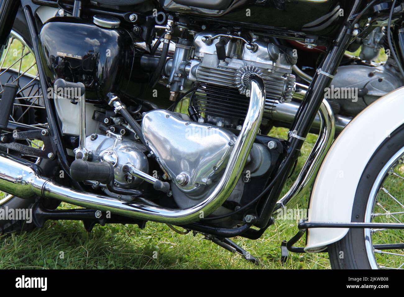 The Petrol Engine of a Powerful Motorcycle Stock Photo - Alamy