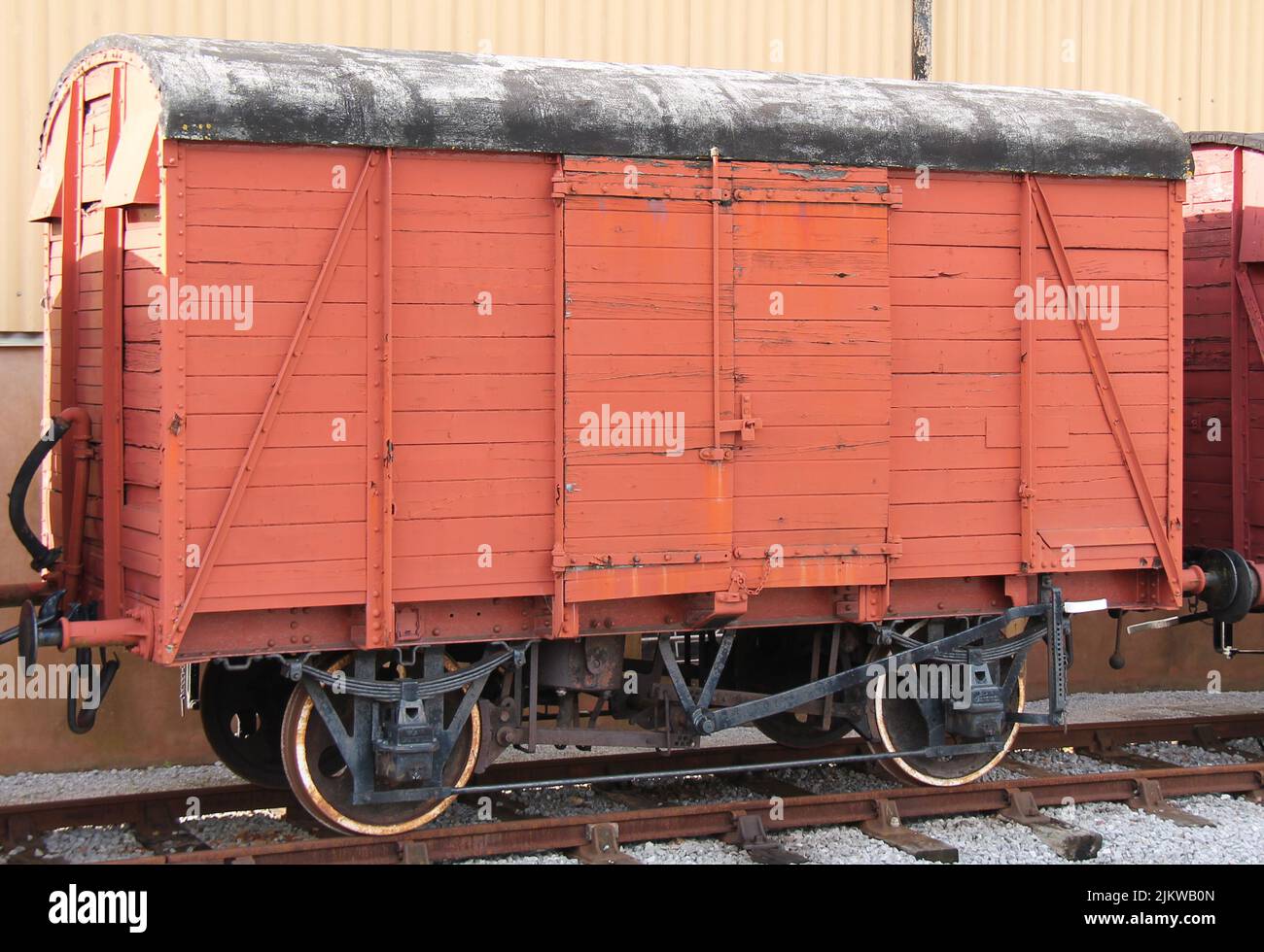 A Vintage Wooden Framed Railway Goods Wagon Stock Photo - Alamy