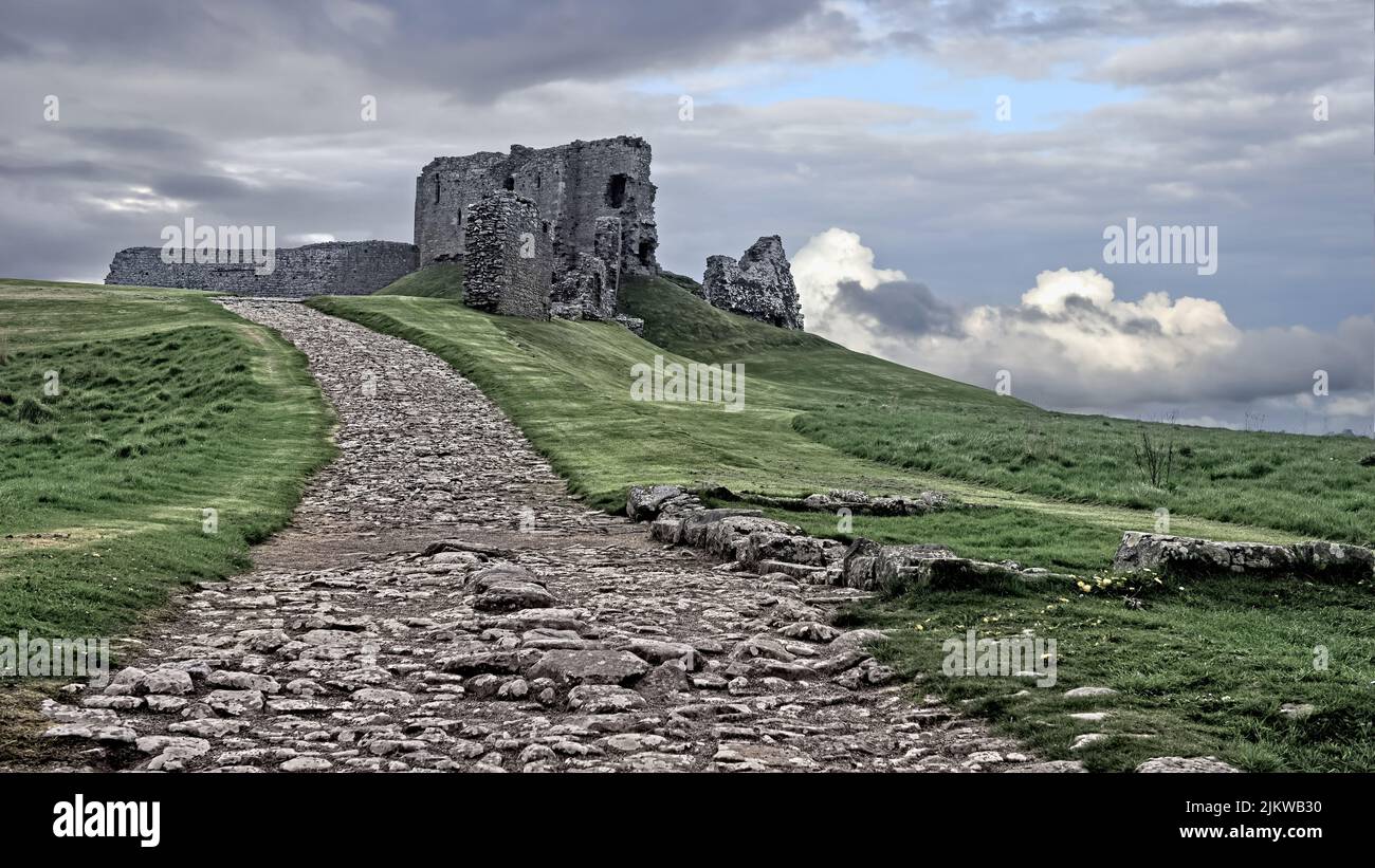 An old castle on a cloudy day Stock Photo - Alamy