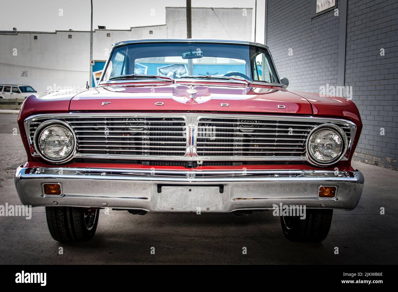 front view of an old Ford Falcon Stock Photo - Alamy