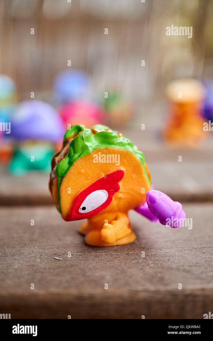 A Magic Box brand Super Thing taco-shaped toy figurine of the hero team ...