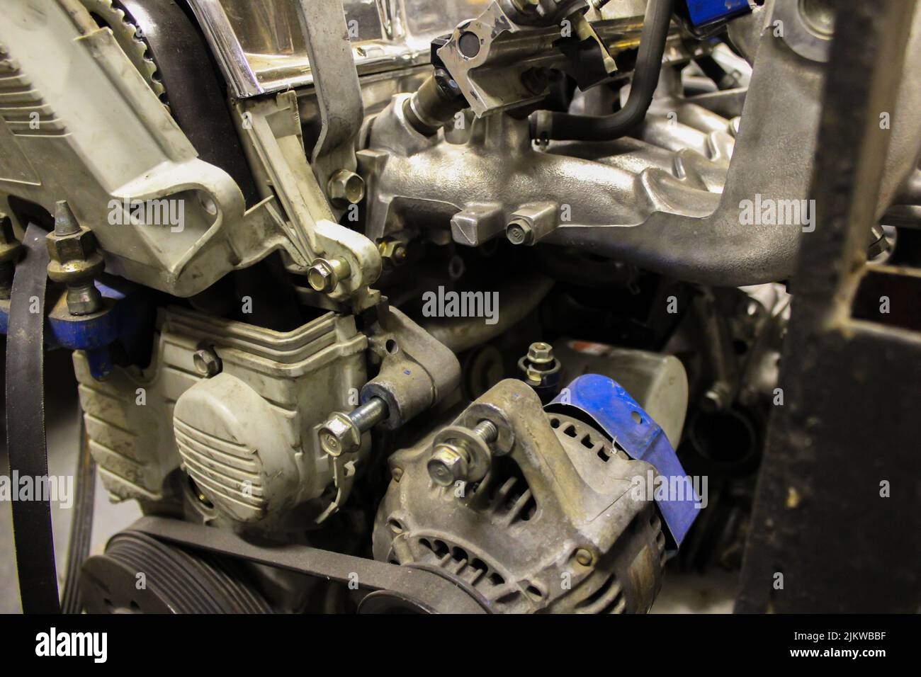 Close up shots of an old Honda engine Stock Photo - Alamy