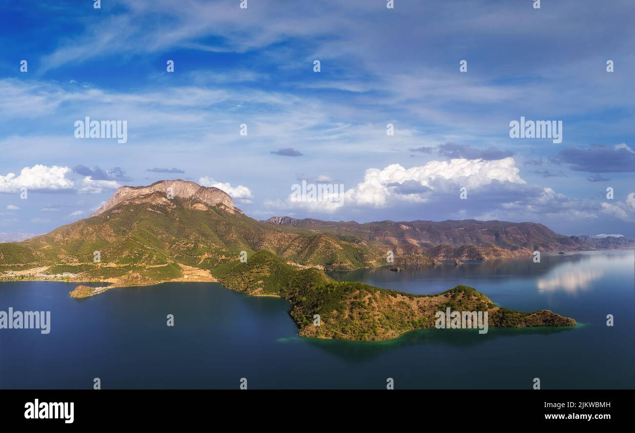 A beautiful shot of Lugu Lake, China Stock Photo - Alamy