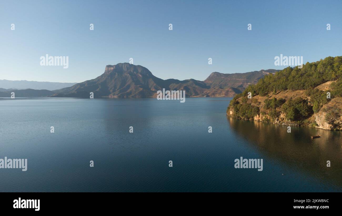 A top view of Lugu Lake, China Stock Photo - Alamy