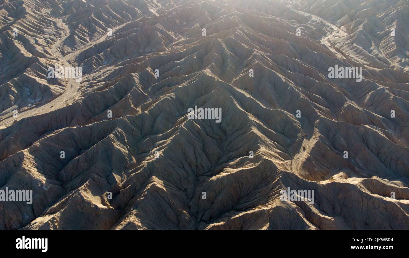 An aerial view of sand dunes with wave pattern Stock Photo - Alamy