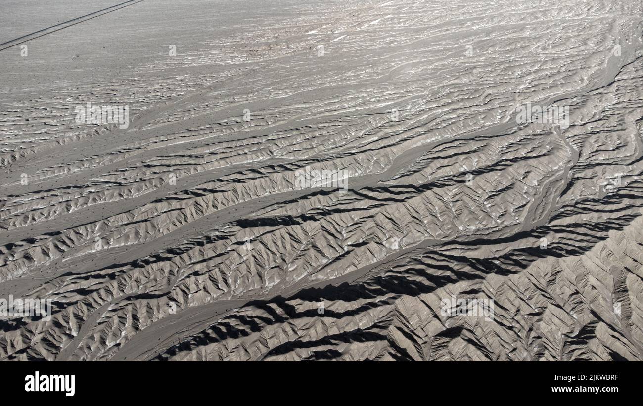 An aerial view of sand dunes with wave pattern Stock Photo - Alamy