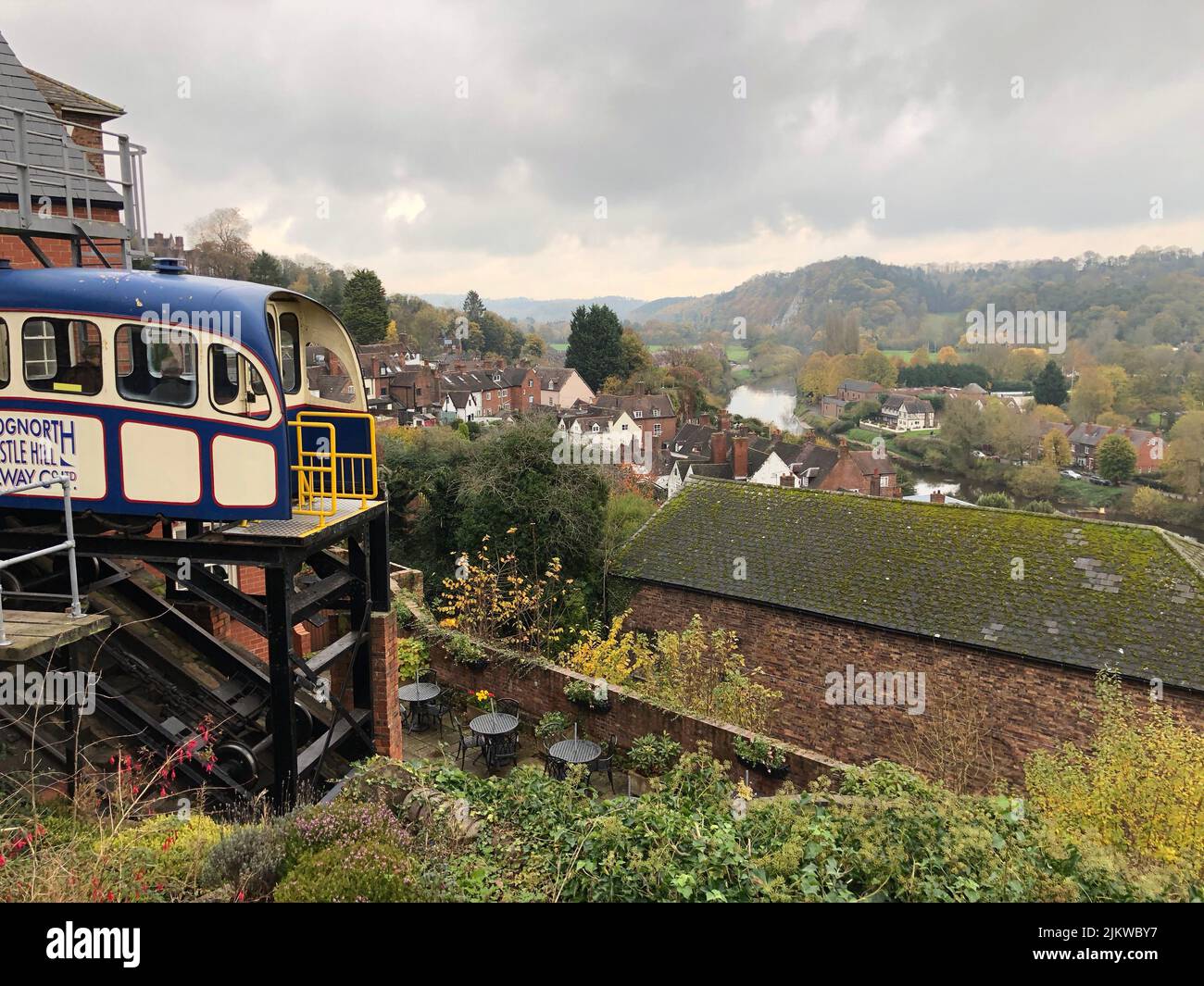 A picturesque view of the Bridgnorth Cliff Railway Top Station with ...
