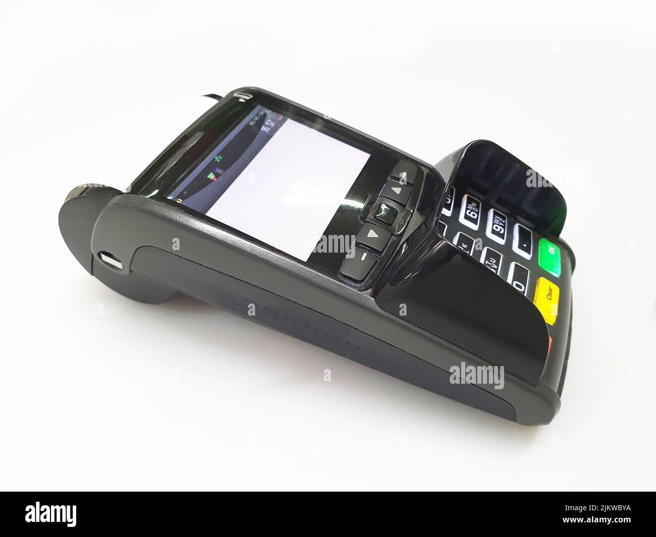 A POS terminal isolated on a white background Stock Photo - Alamy